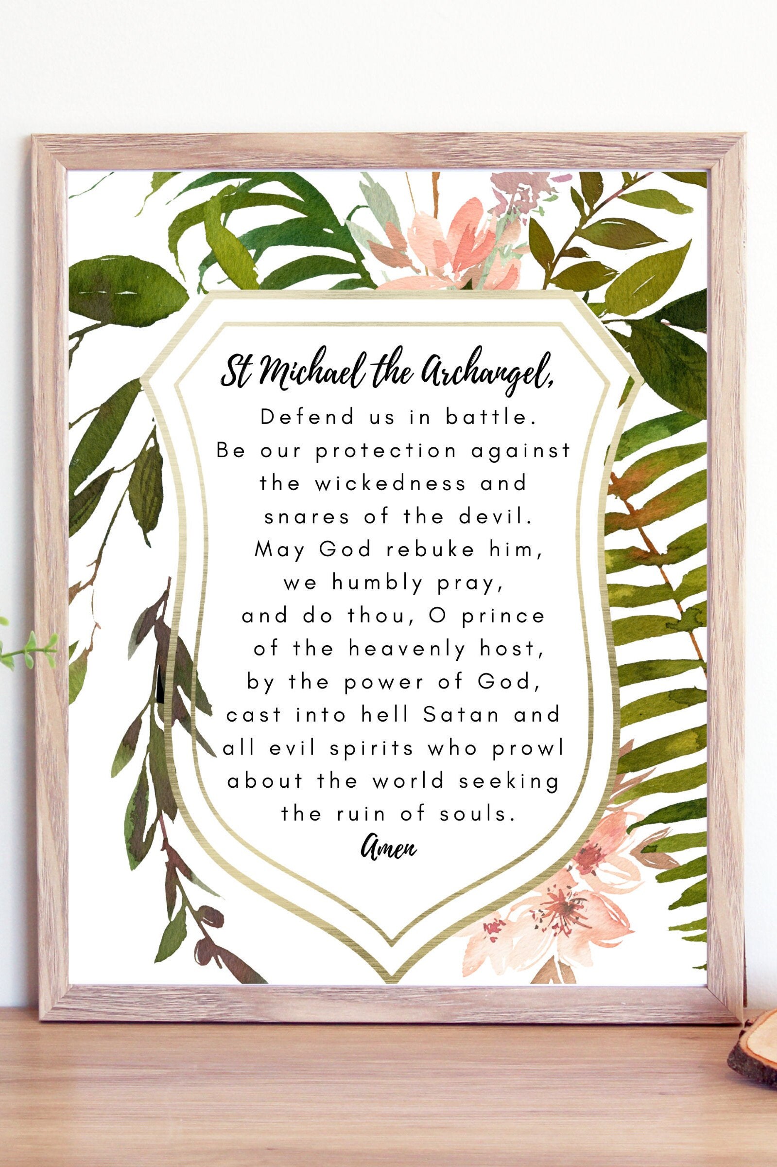 St Michael the Archangel Prayer Printable- Armor of God Print- Catholic ...