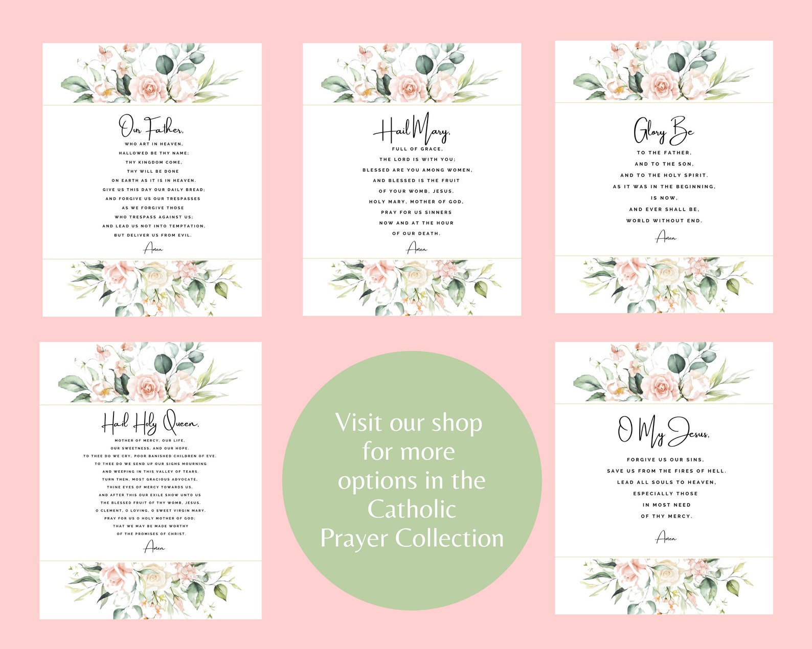 Glory Be Prayer Printable- Catholic Prayer Print- Catholic Printable ...
