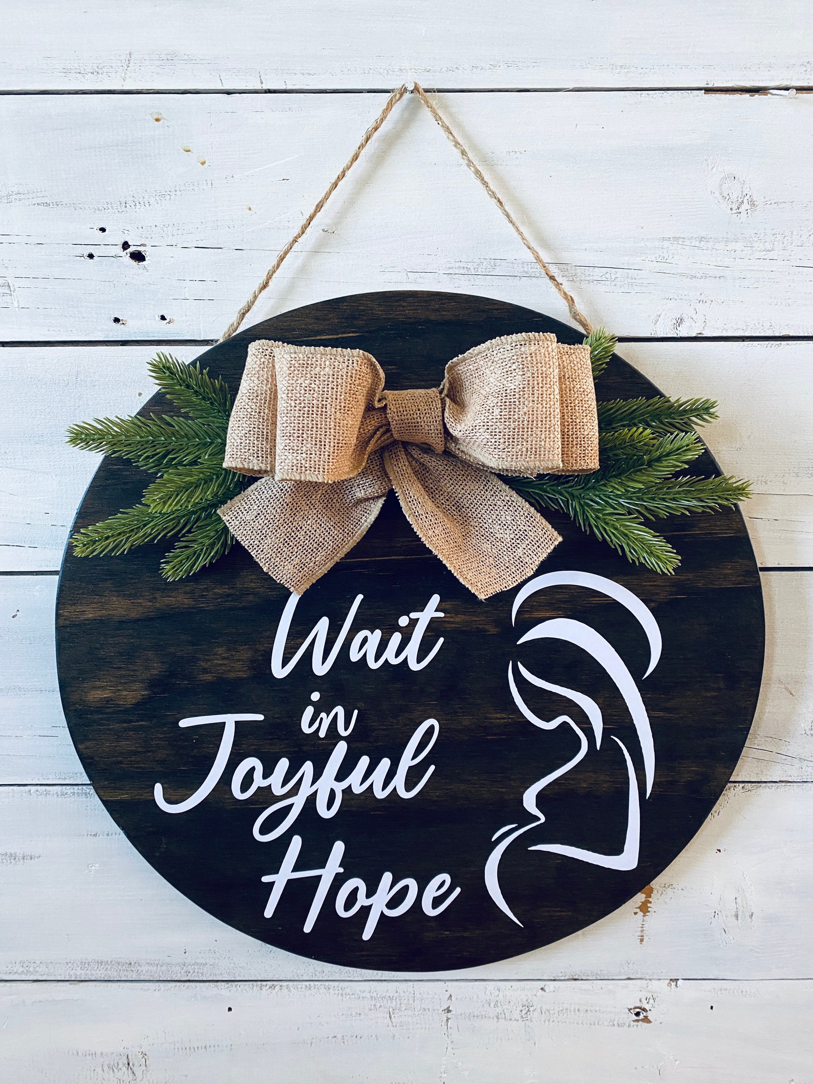 Advent Wait in Joyful Hope Catholic Door Hanger Door Sign- Catholic ...