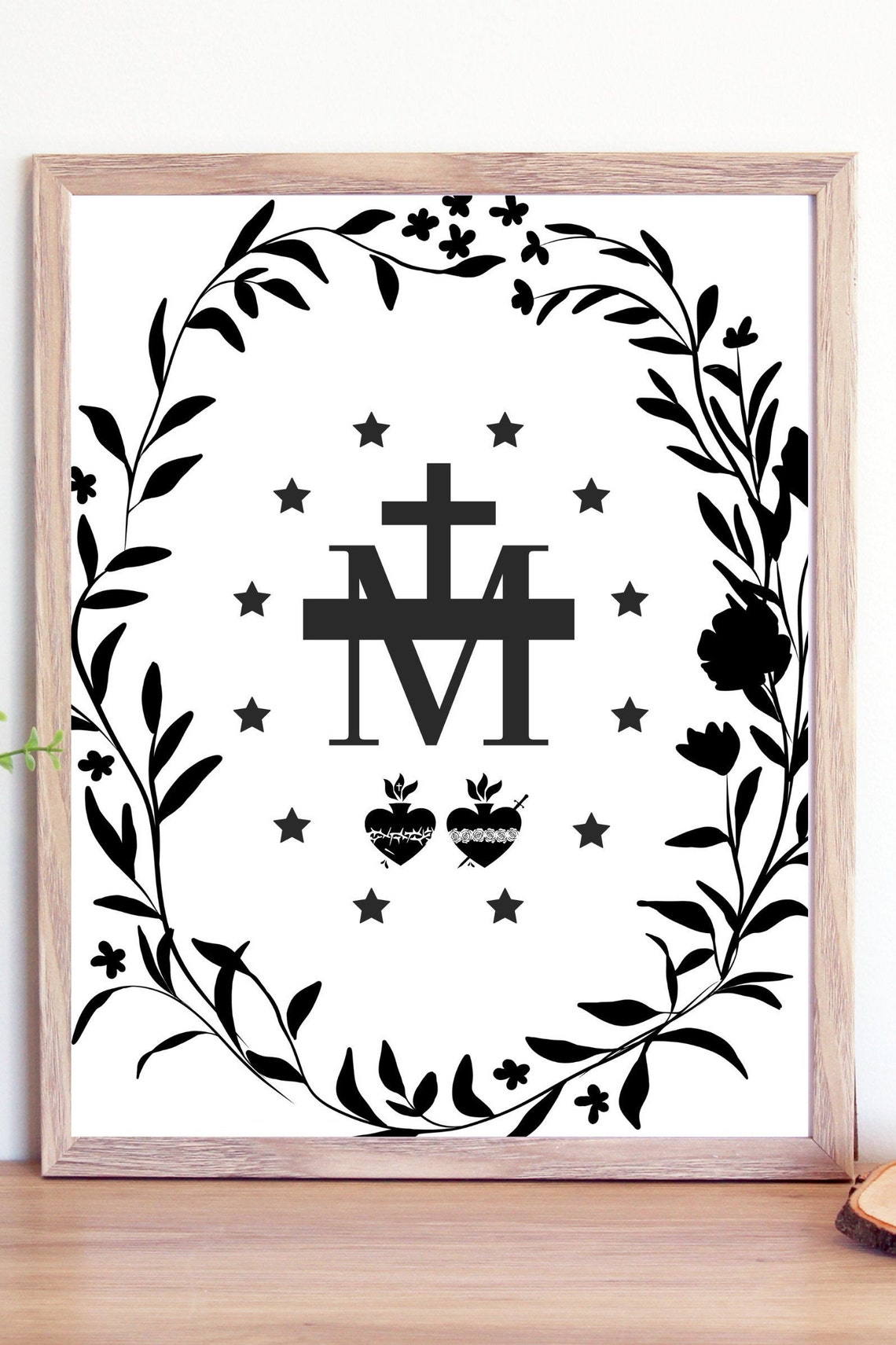 Miraculous Medal Printable-mary Catholic Print Blessed Virgin - Etsy