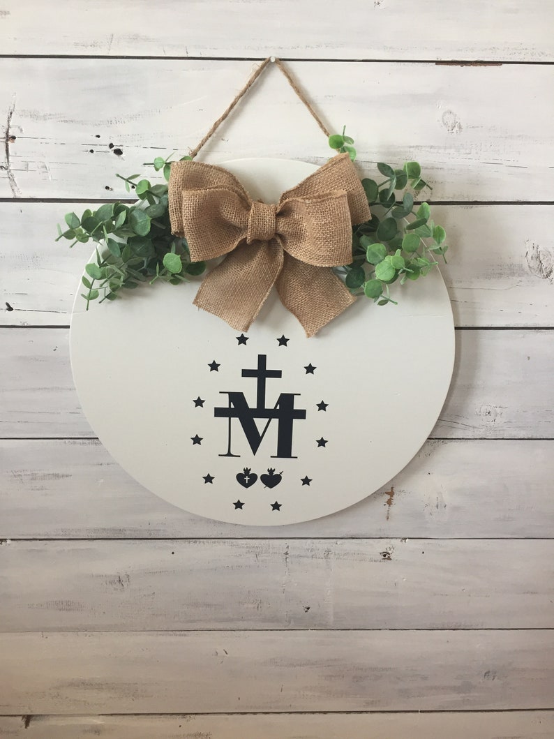 Miraculous Medal Catholic Door Hanger Door Sign Miraculous | Etsy