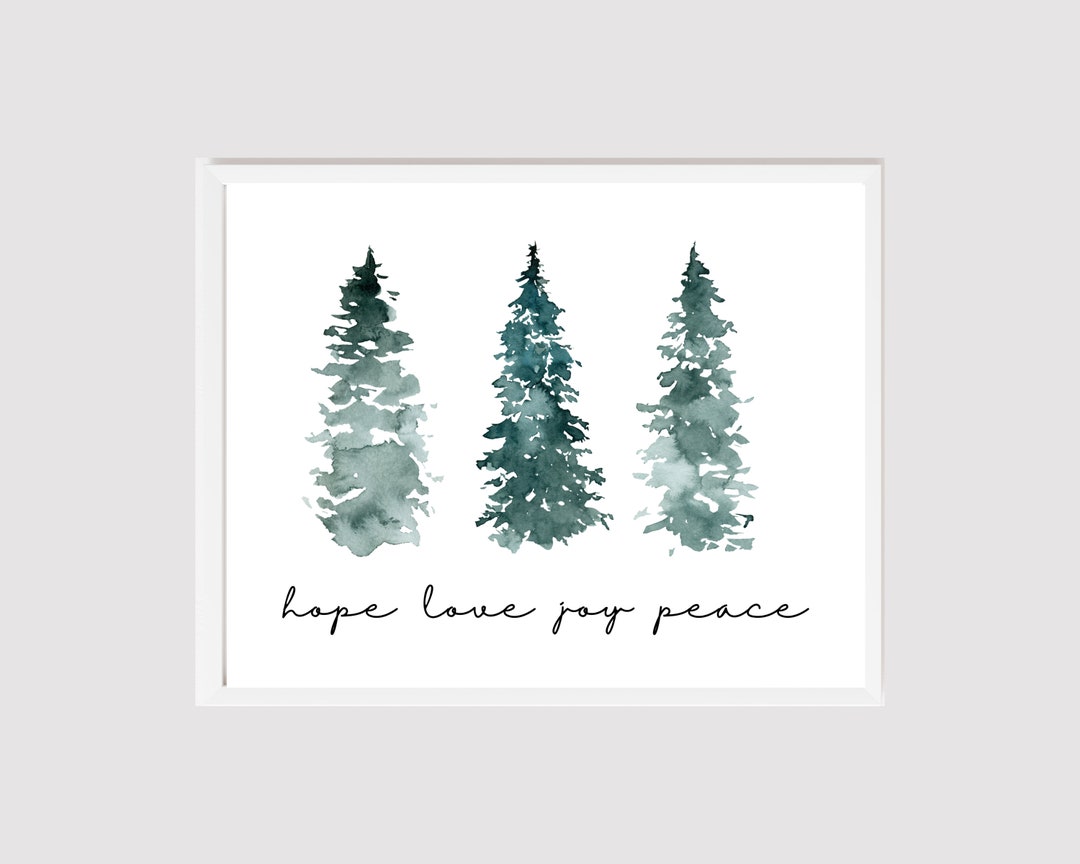 Advent Printable Hope Love Joy Peace Print Advent Digital Print ...