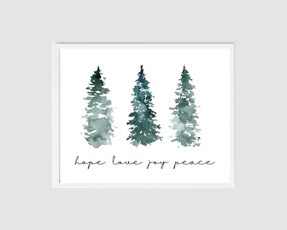 Advent Printable Hope Love Joy Peace Print Advent Digital | Etsy