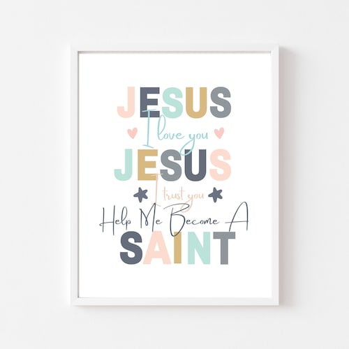 CATHOLIC KIDS PRINTABLE Catholic Kid Prayer Wall Art Kid - Etsy