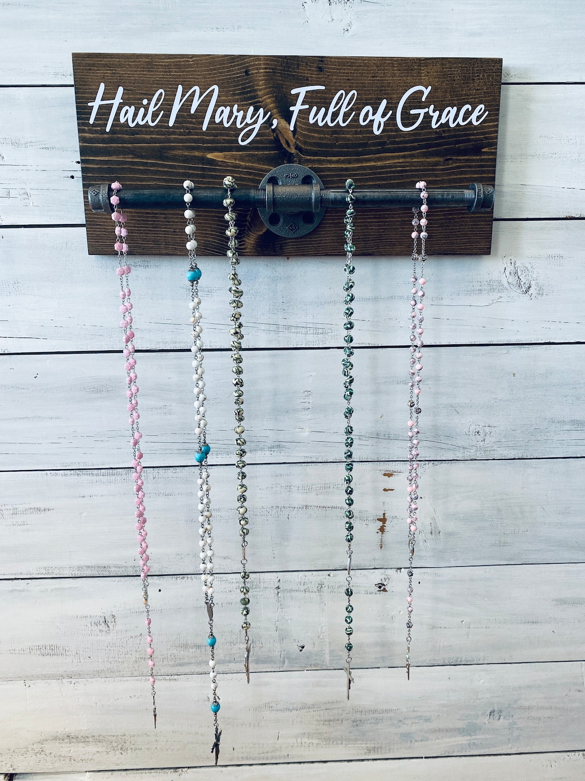 Rosary Wall Hanger Rosary Wall Holder Rosary Display Hail - Etsy