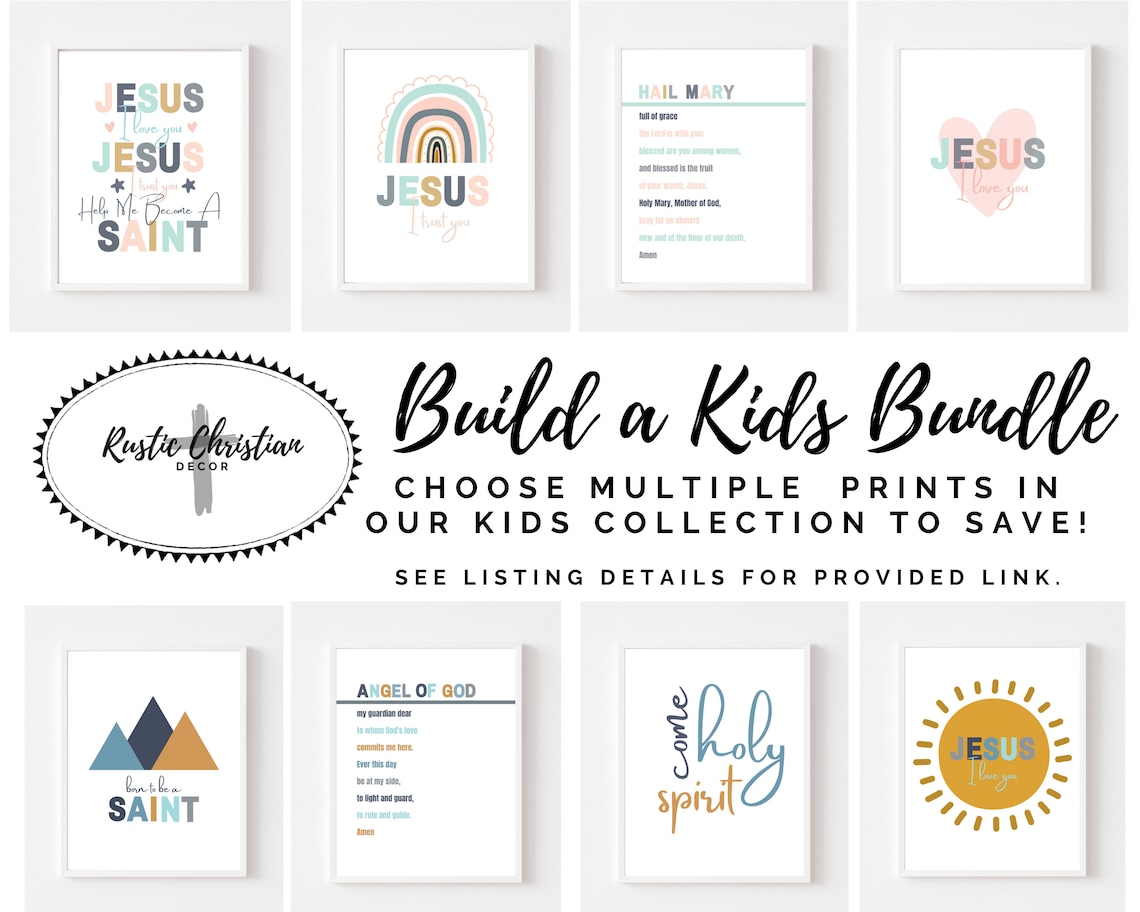 CATHOLIC KIDS PRINTABLE Catholic Kid Prayer Wall Art Kid - Etsy