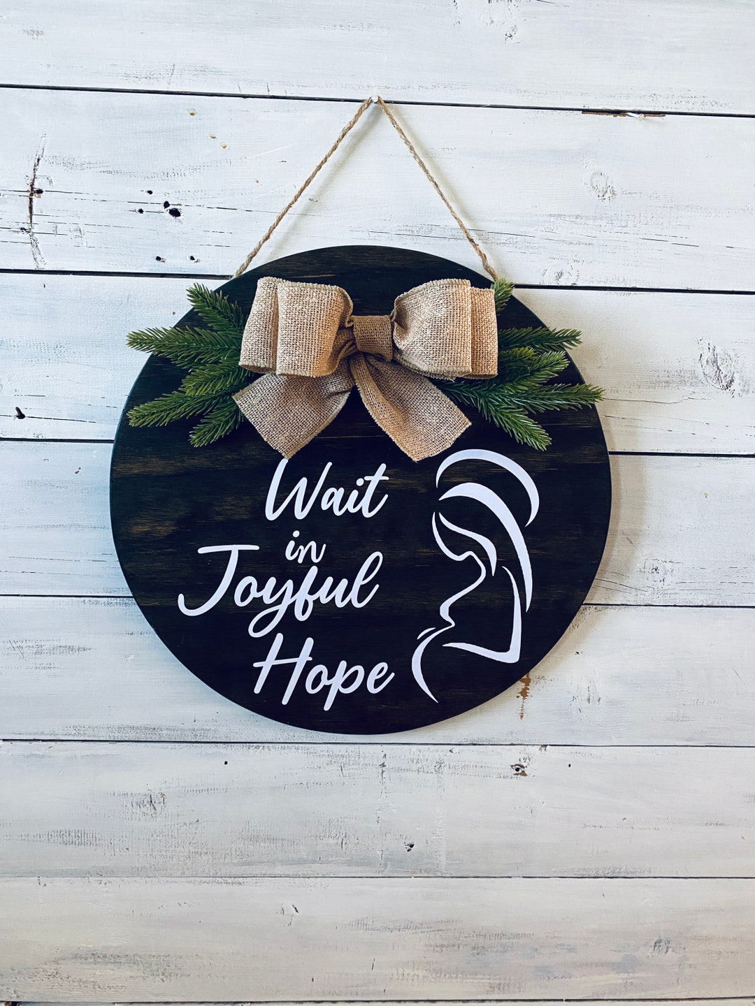 Advent Wait in Joyful Hope Catholic Door Hanger Door Sign- Catholic ...