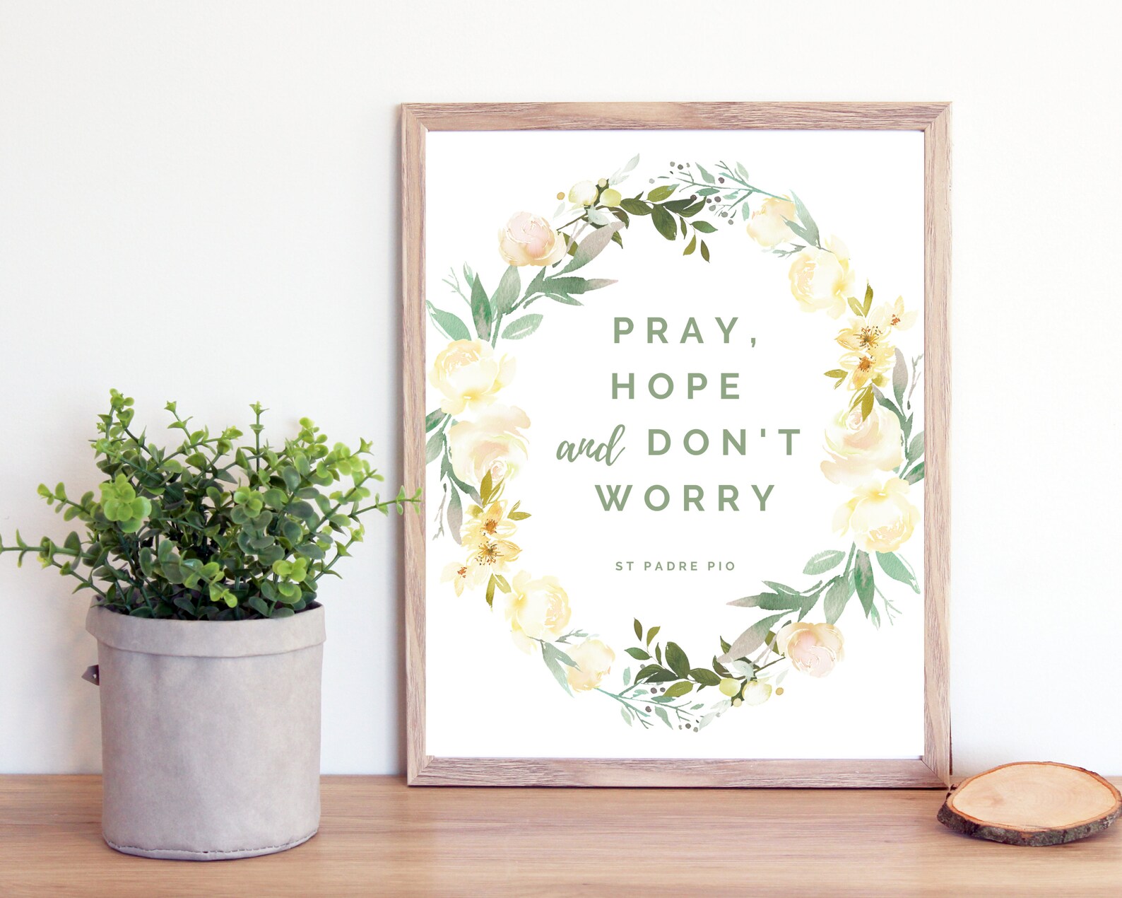 St Padre Pio Quote Printable Pray, Hope and Don't Worry Catholic Saint ...