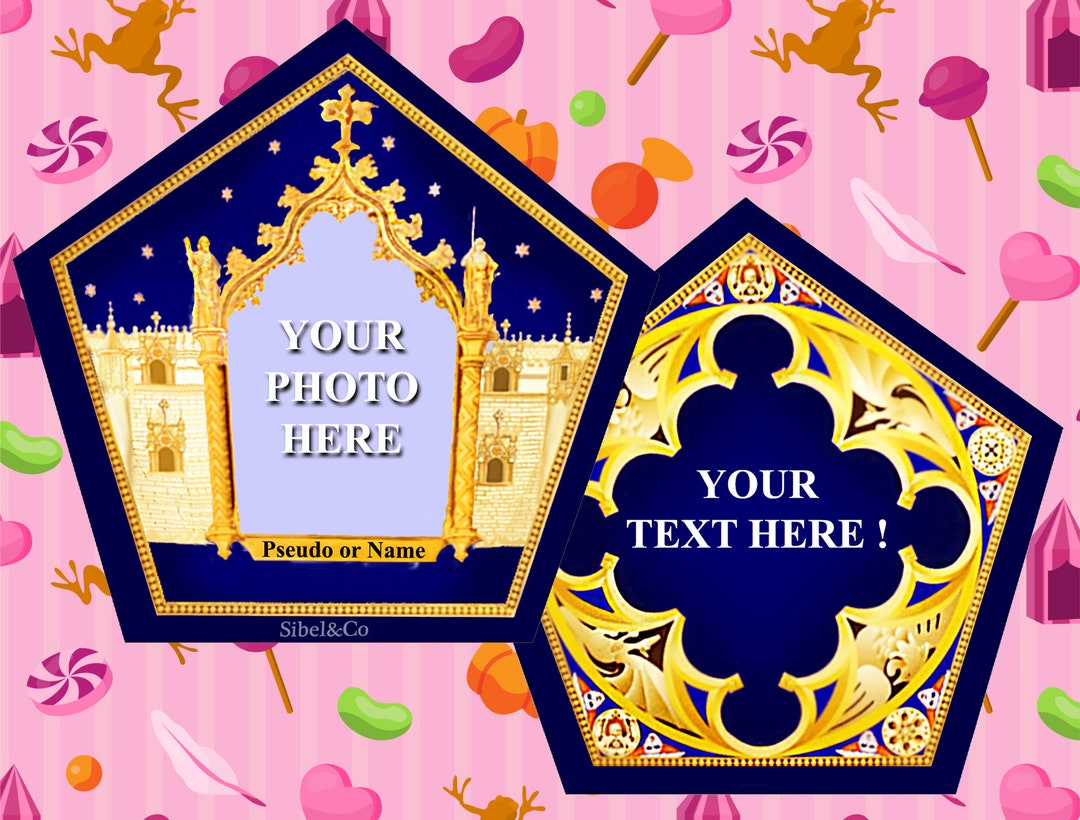 Chocolate Frog card double-sided/Carte Chocogrenouille recto verso ...