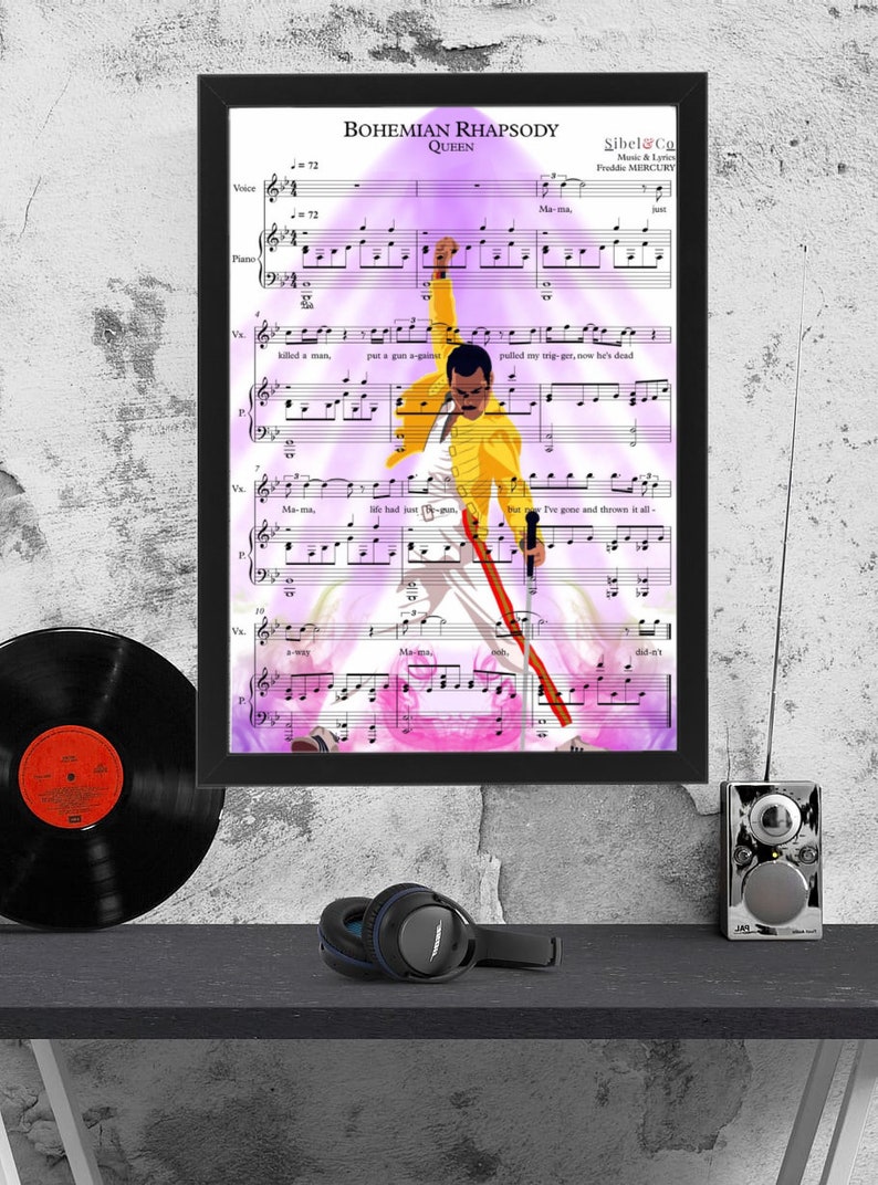 Sheet Music Fan Art Bohemian Rhapsody Queen - Etsy
