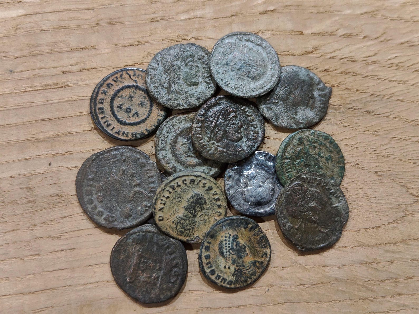 Ancient Roman Bronze Coins Artifact 300A.D. Authentic Rare 14 ...