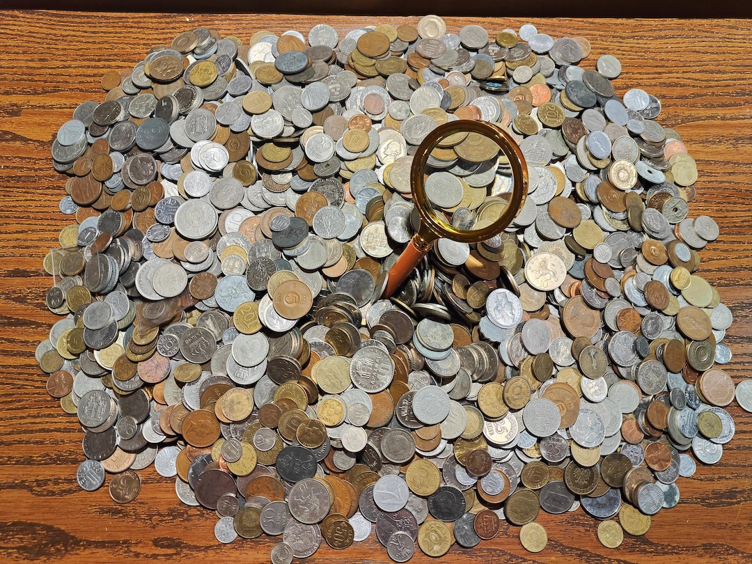 Old World Coins in Bulk - 100 Pieces. Vintage Money From a Big Pile ...