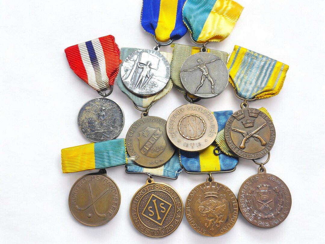 Collection of Antique Medals Mostly Bronze From Old Estate 10 Pieces of ...