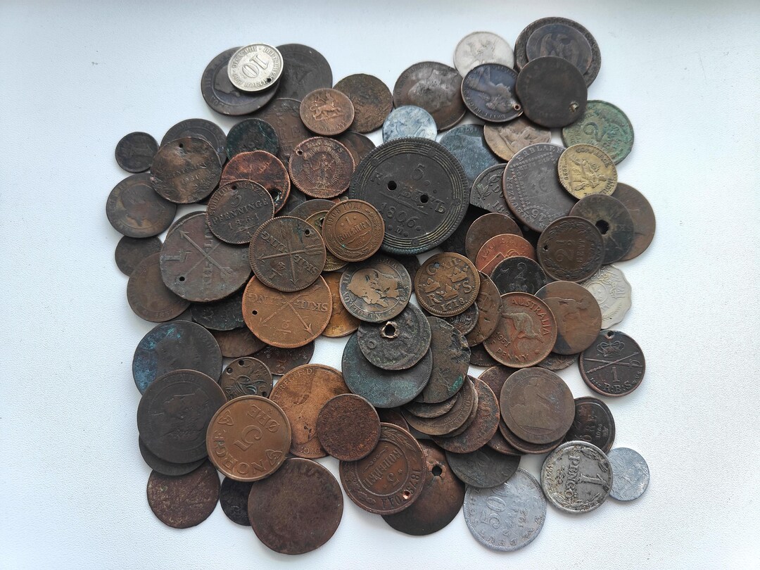 Old Antique Coins for Collecting Revival or Crafting. Some Dug Up, With ...