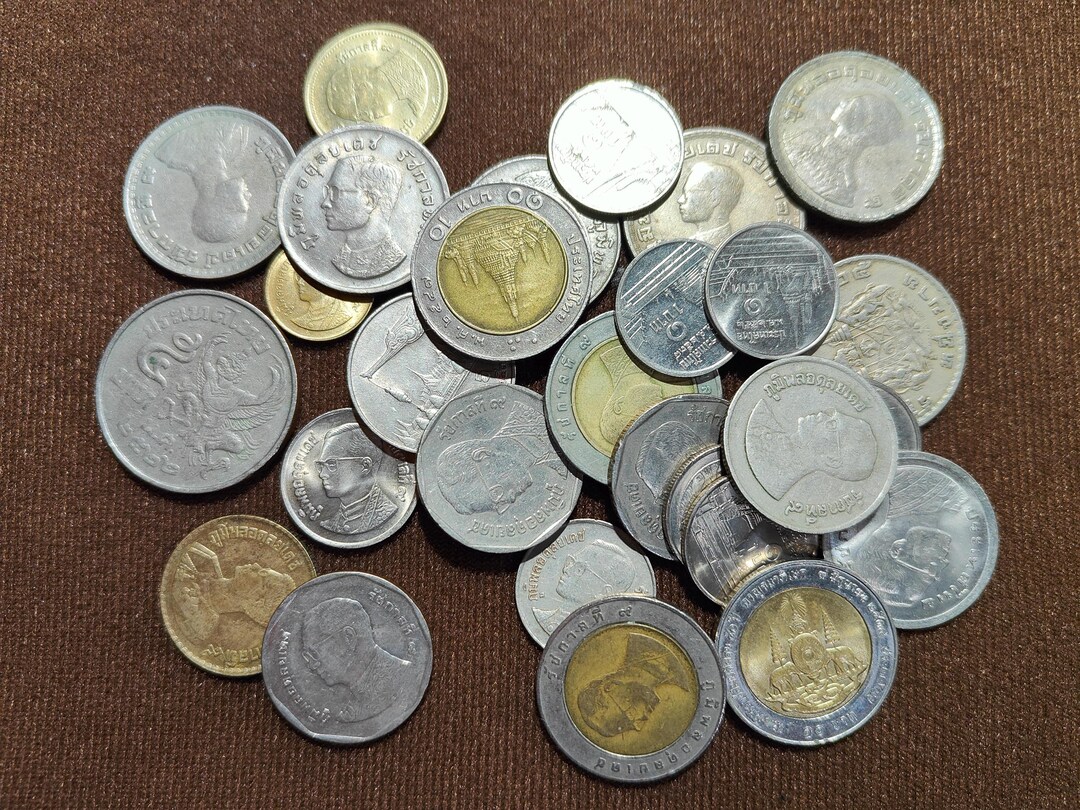 Lot of 30 Pieces Old Thai Baht Coins From Thailand Collectible ...