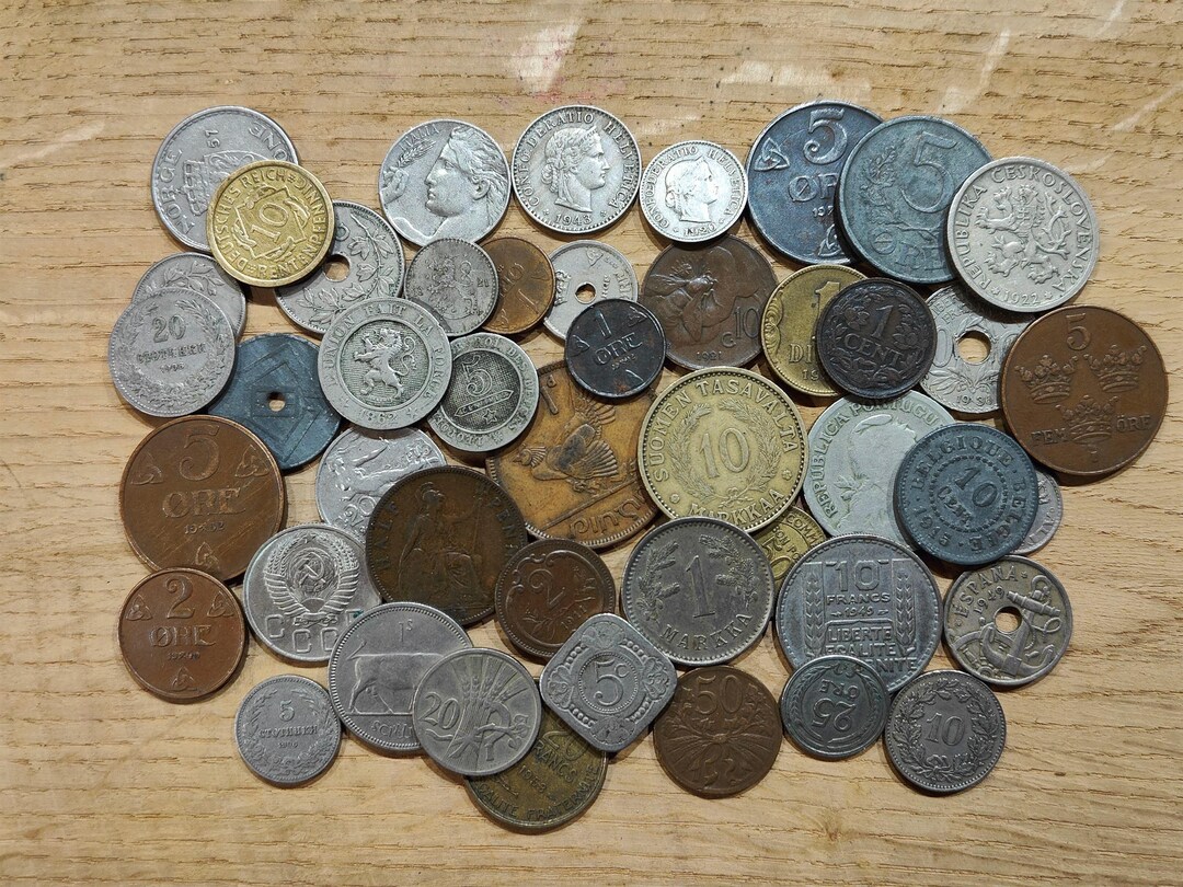 Old Antique Coins Numismatic Large Collection European Old Money Lot of ...