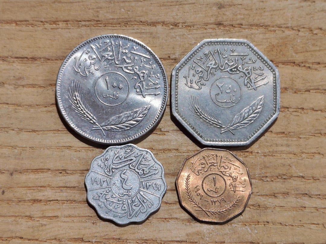 Old Iraq Coins Collection 1930s-1980s Rare Iraqi Islamic Fils Coins in ...