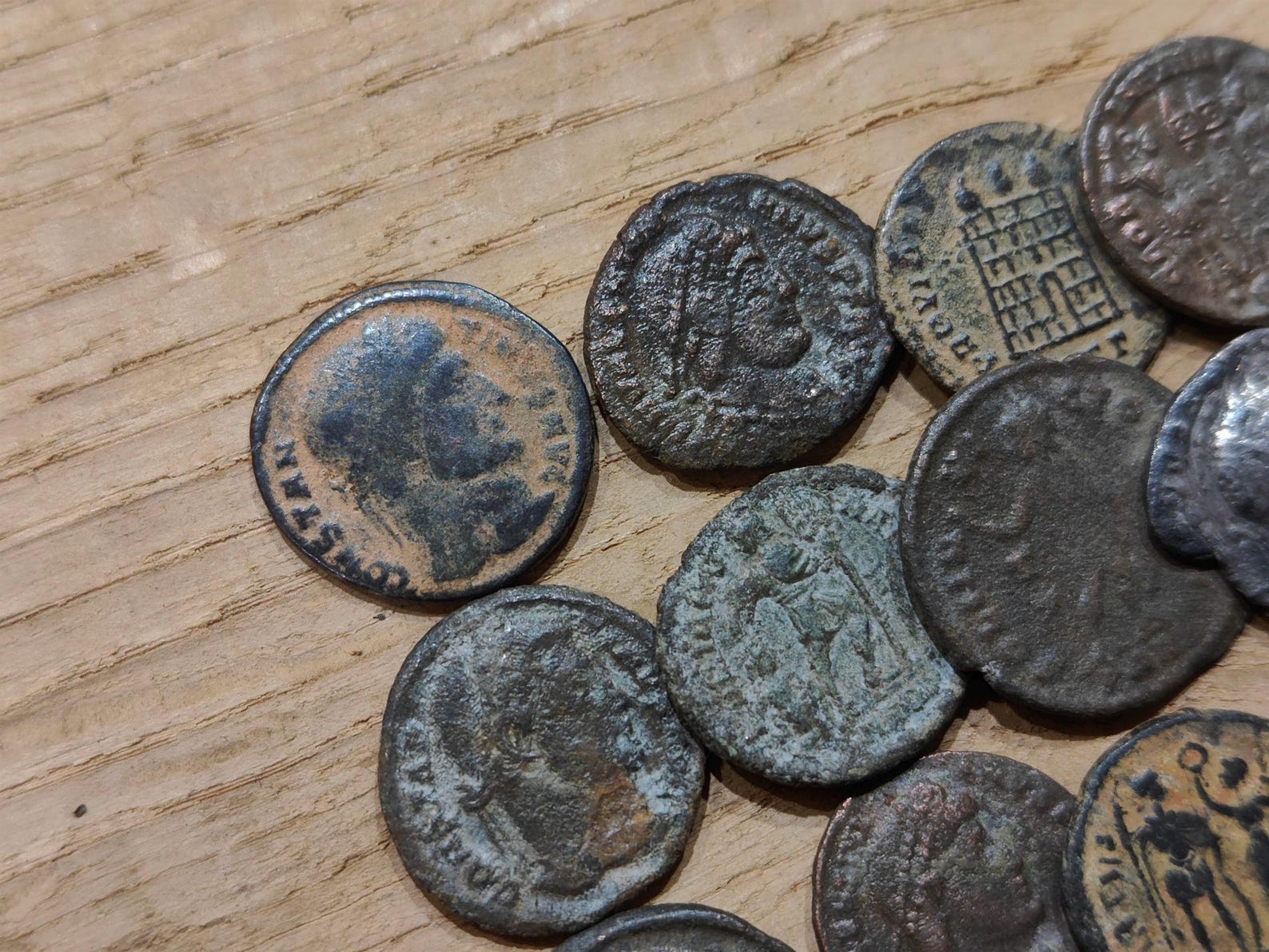 Ancient Roman Bronze Coins Artifact 300A.D. Authentic Rare 14 ...