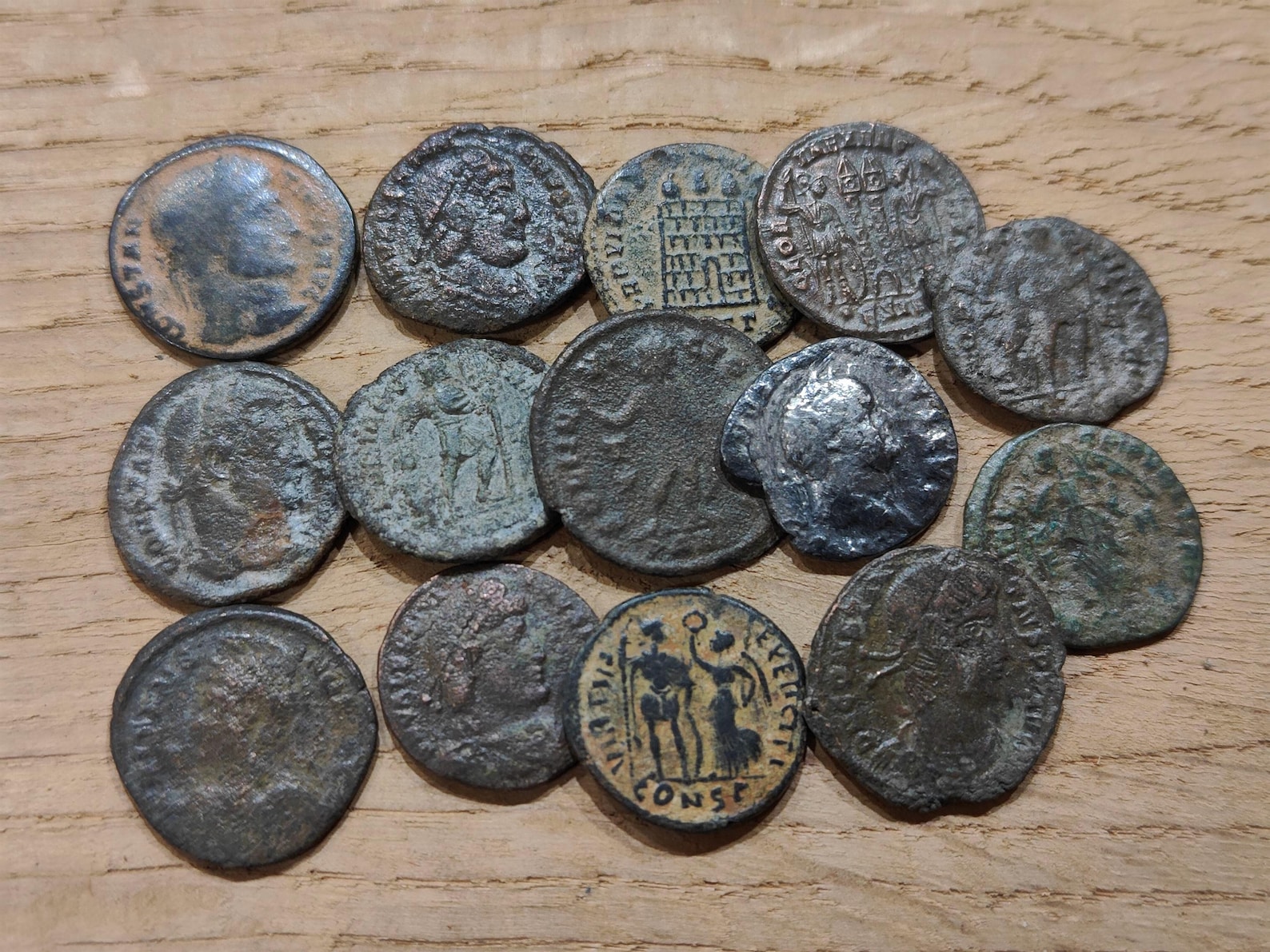 Ancient Roman Bronze Coins Artifact 300A.D. Authentic Rare 14 ...