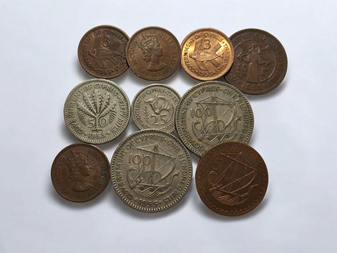 Old Coins From Cyprus 10 Coins From 1950-1970 Nice Condition ...