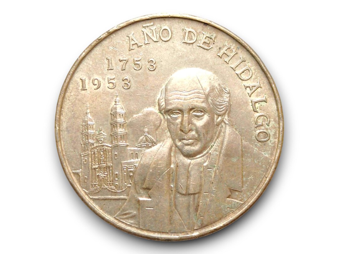 Mexico 5 Pesos 1953 Large Silver Coin Featuring Idalho Collectible ...