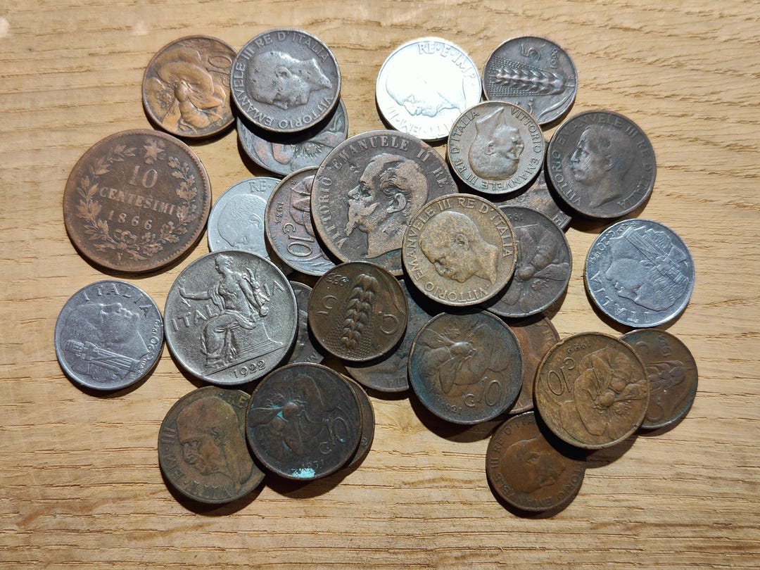 Old Italian Coin Collection - 28 Antique Bronze and Nickel Coins Dating ...