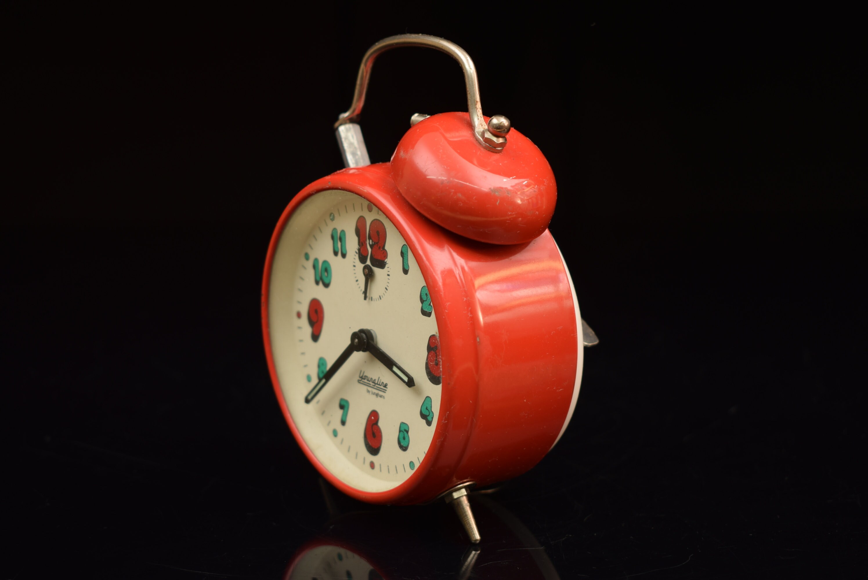 Vintage Youngline by Junghans Desk Clock / Alarm / Red Clock / - Etsy