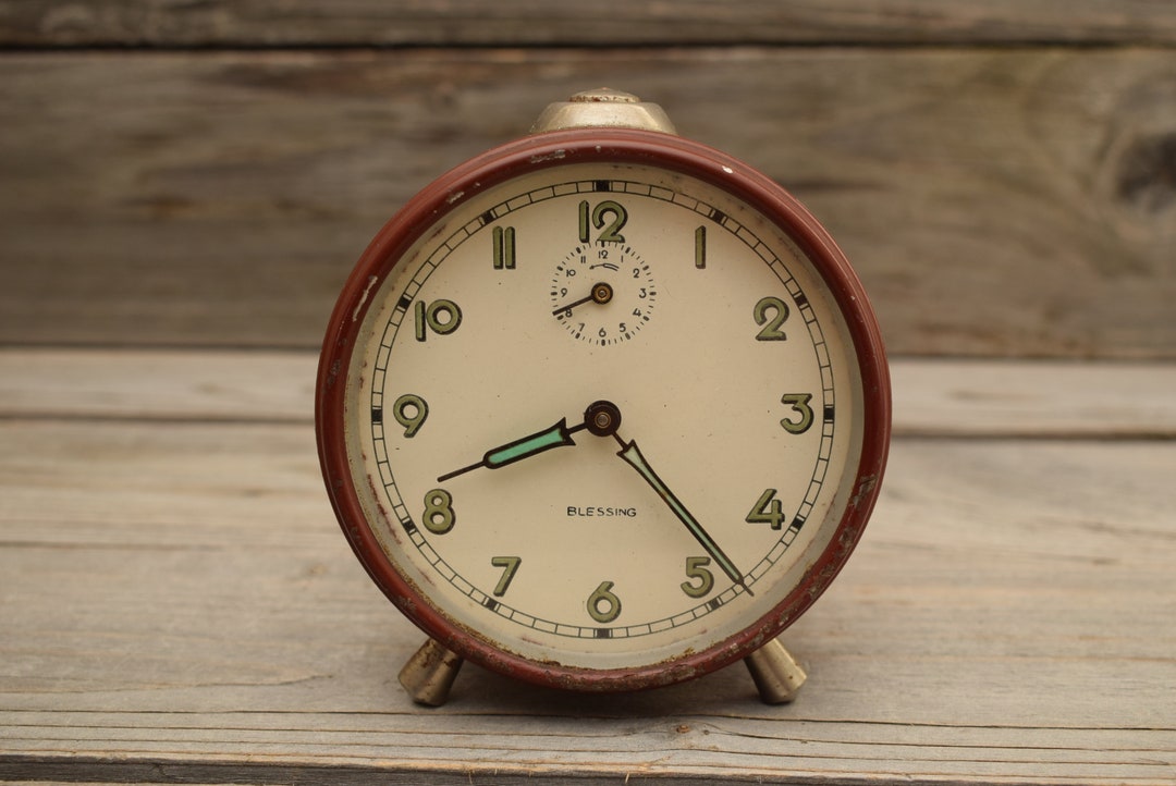 Vintage Blessing Desk Clock / Mechanical Clock / Alarm / Table - Etsy
