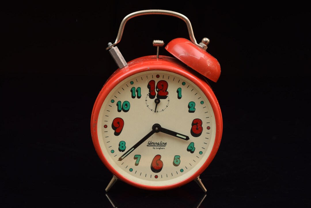 Vintage Youngline by Junghans Desk Clock / Alarm / Red Clock ...