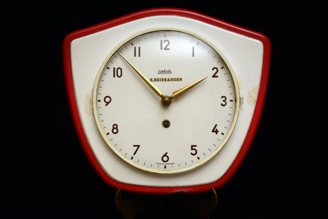 Vintage Wehrle Wall Clock / Metal Clock / Mechanical / Work - Etsy