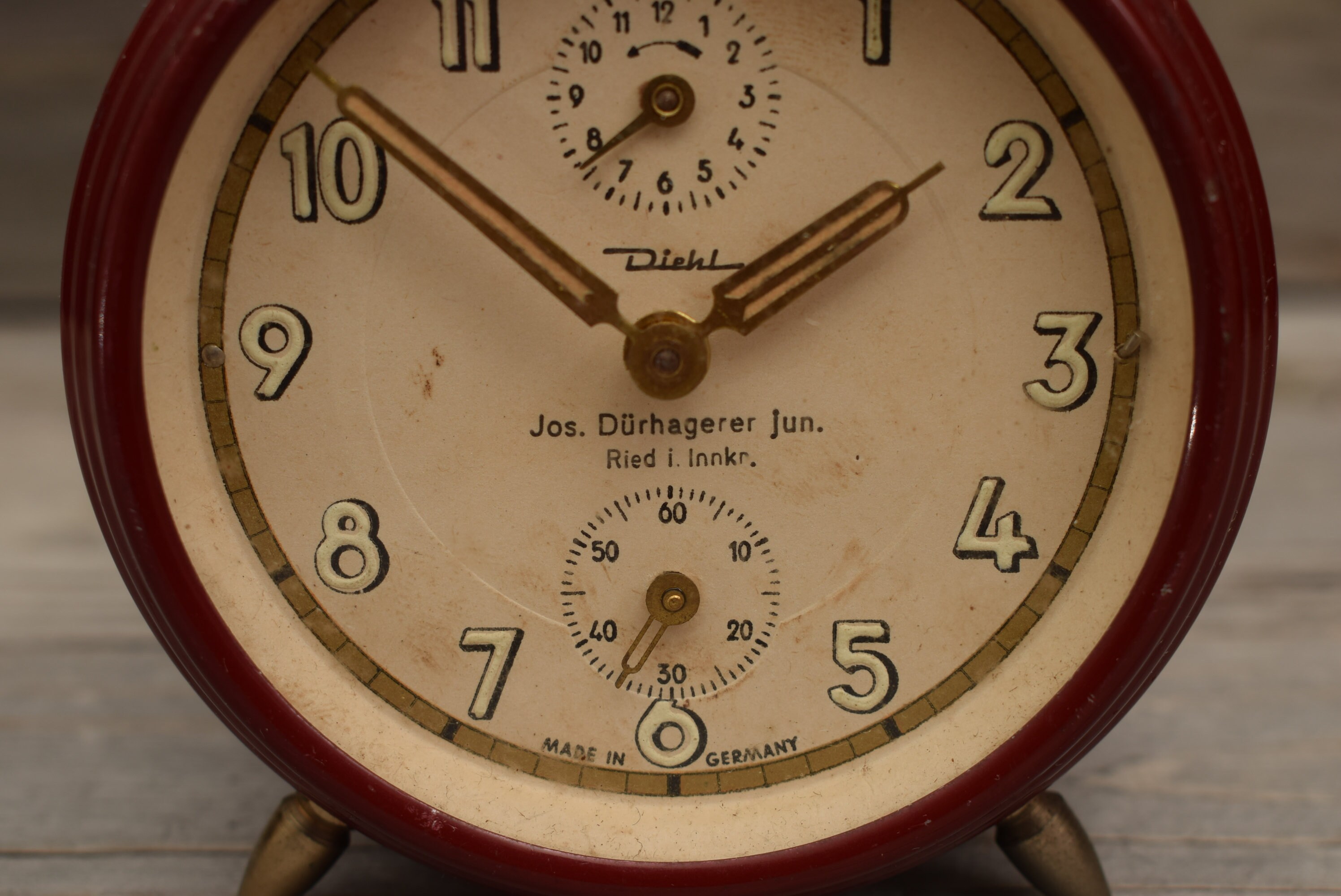 Vintage Diehl Desk Clock / Mechanical Clock / Table Clock / | Etsy