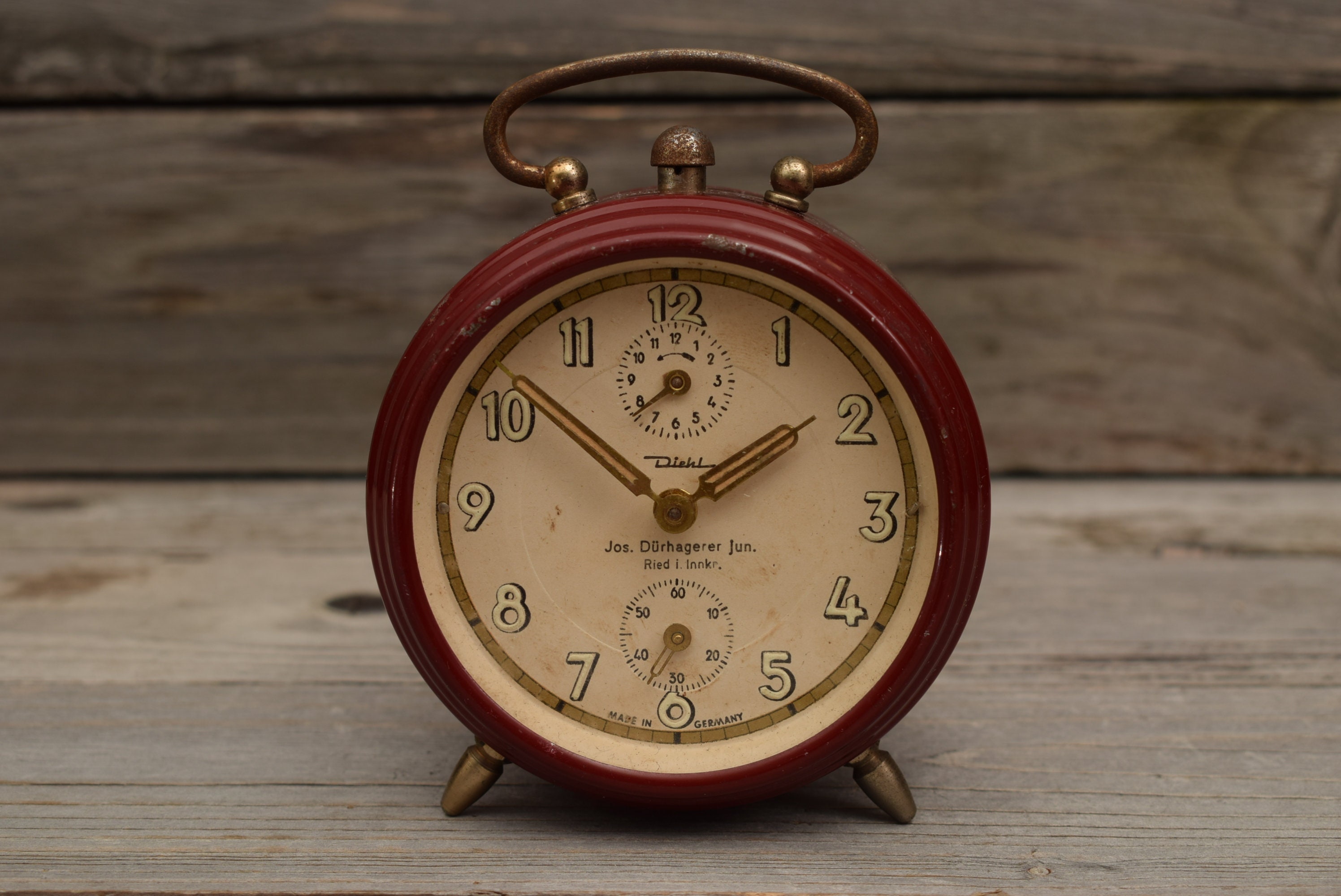 Vintage Diehl Desk Clock / Mechanical Clock / Table Clock / | Etsy