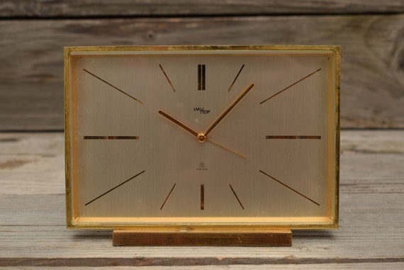 Vintage Rare ImHof Swiss Desk Clock / Mid Century / Mechanical | Etsy