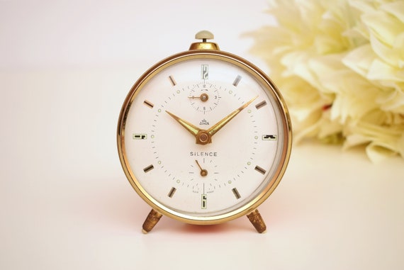 Vintage Lumen Desk Clock / Mechanical Clock / Silence / Alarm - Etsy