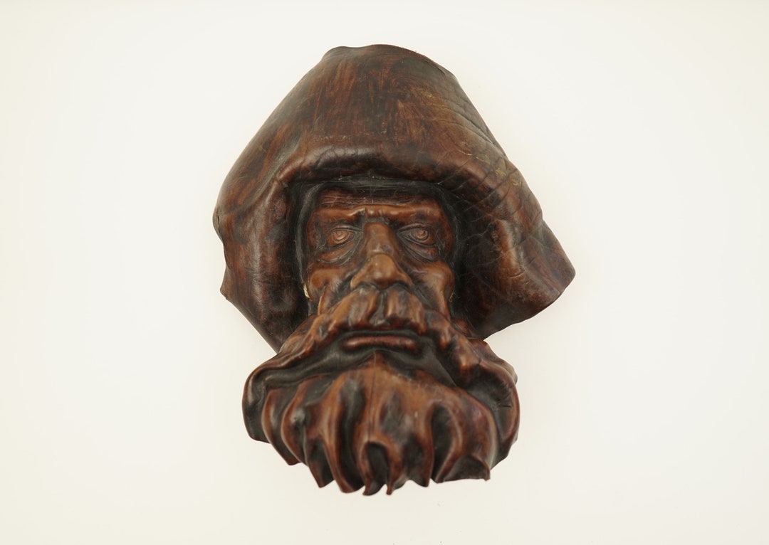 Vintage Leather Mask / Wall Hanging / Craft / Hand Made Wall Decoration ...