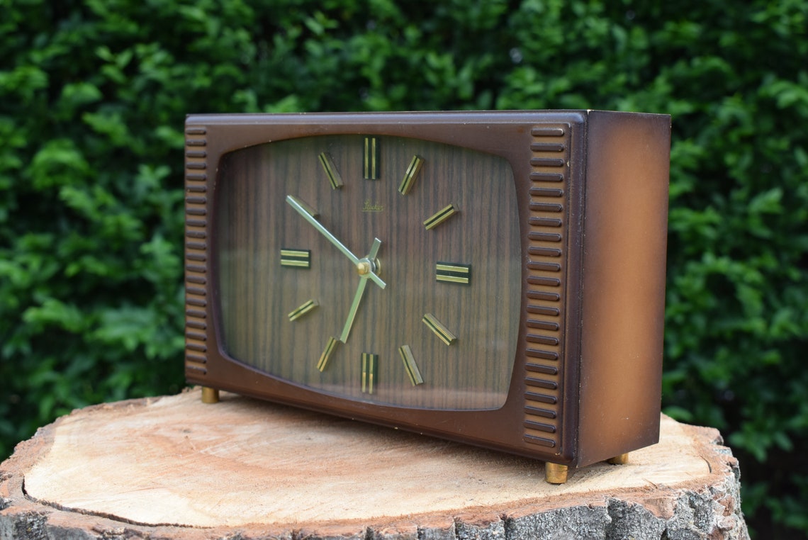 Vintage Stocker German Mantel Clock / Plastic / Quartz / - Etsy