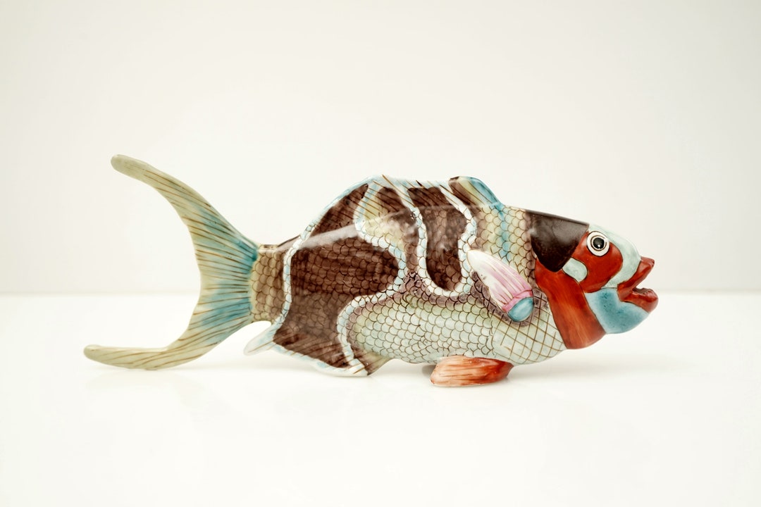 Vintage Ceramic Fish / Hand Painted Figurine / Clownfish Sculpture - Etsy