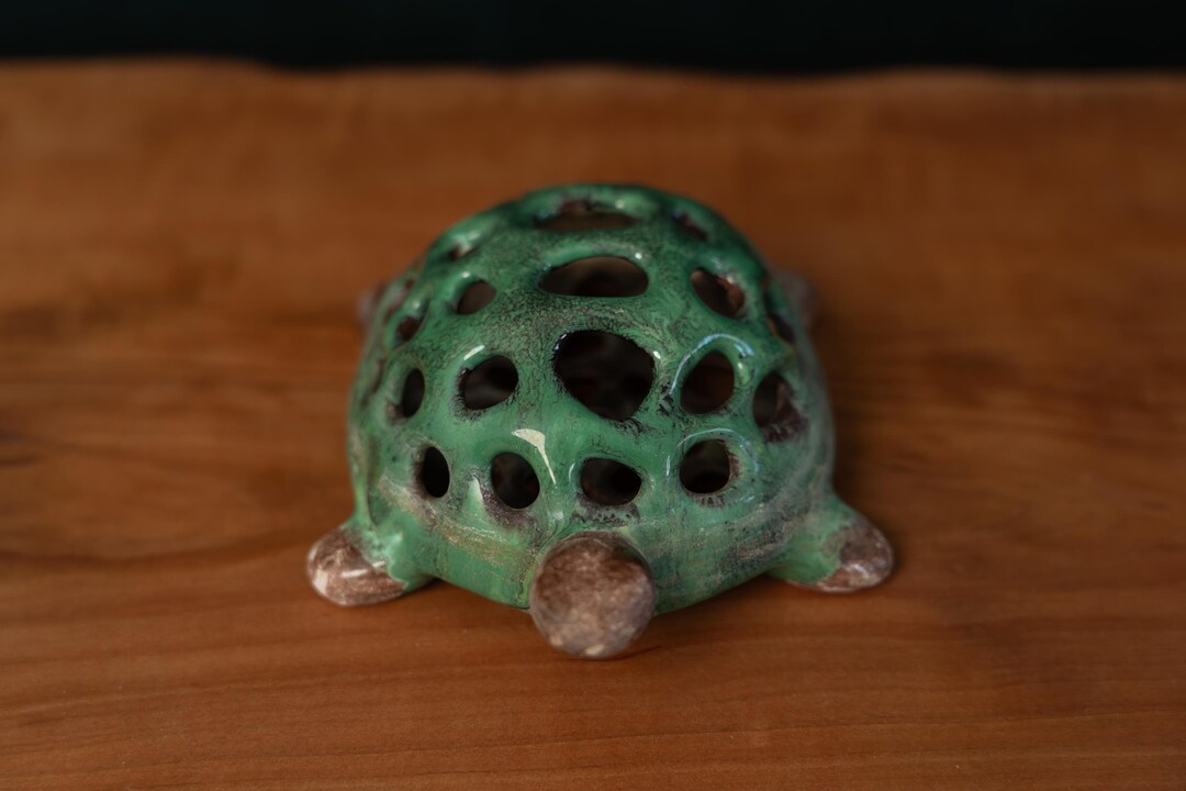 Mid Century Turtle Pencil Holder / Turtle Figurine / Vintage Keramik ...