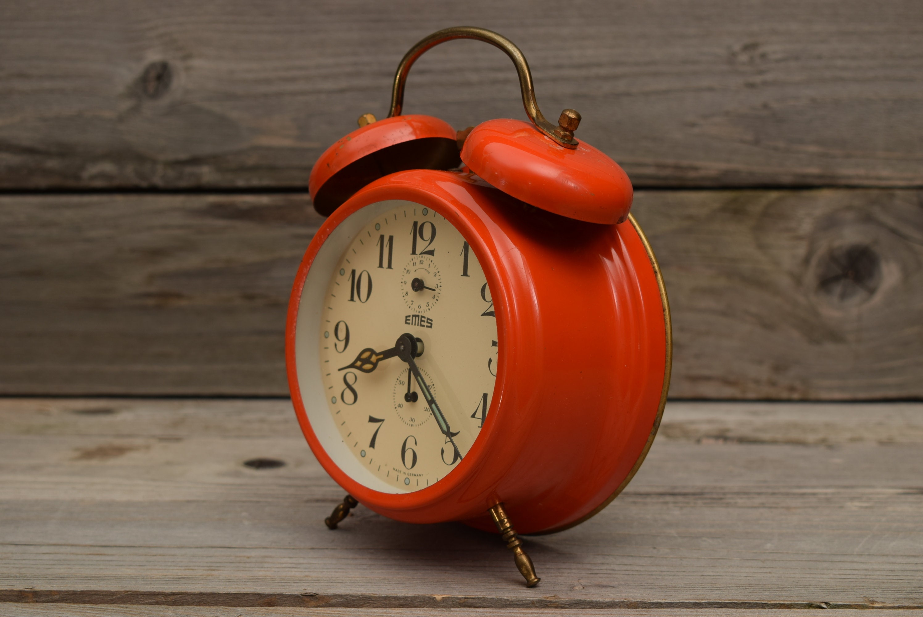 Vintage Emes Desk Clock / Mechanical Clock / Alarm / German - Etsy