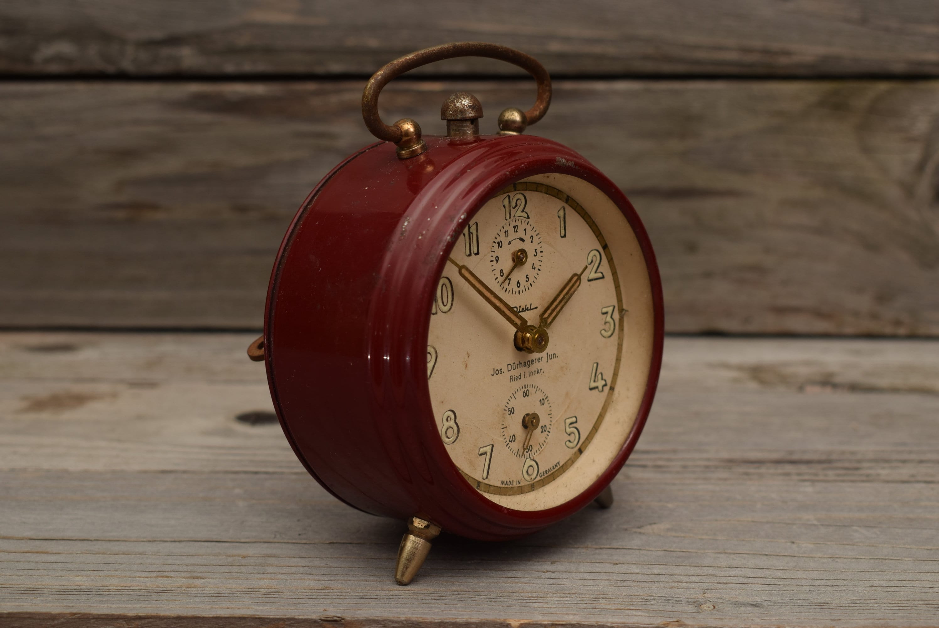 Vintage Diehl Desk Clock / Mechanical Clock / Table Clock / | Etsy