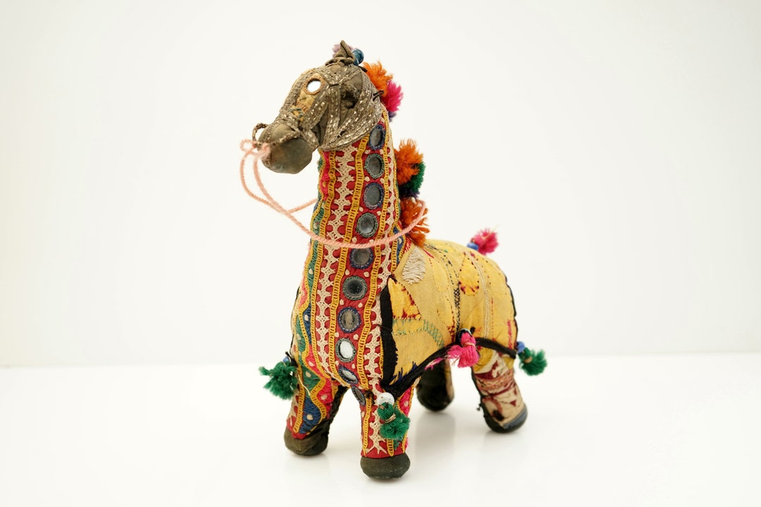 Vintage Handcrafted Rajasthani Horse / Toy / 60s / Patchwork / Bohemian ...
