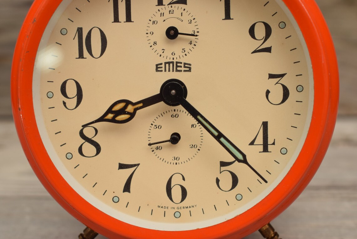 Vintage Emes Desk Clock / Mechanical Clock / Alarm / German - Etsy
