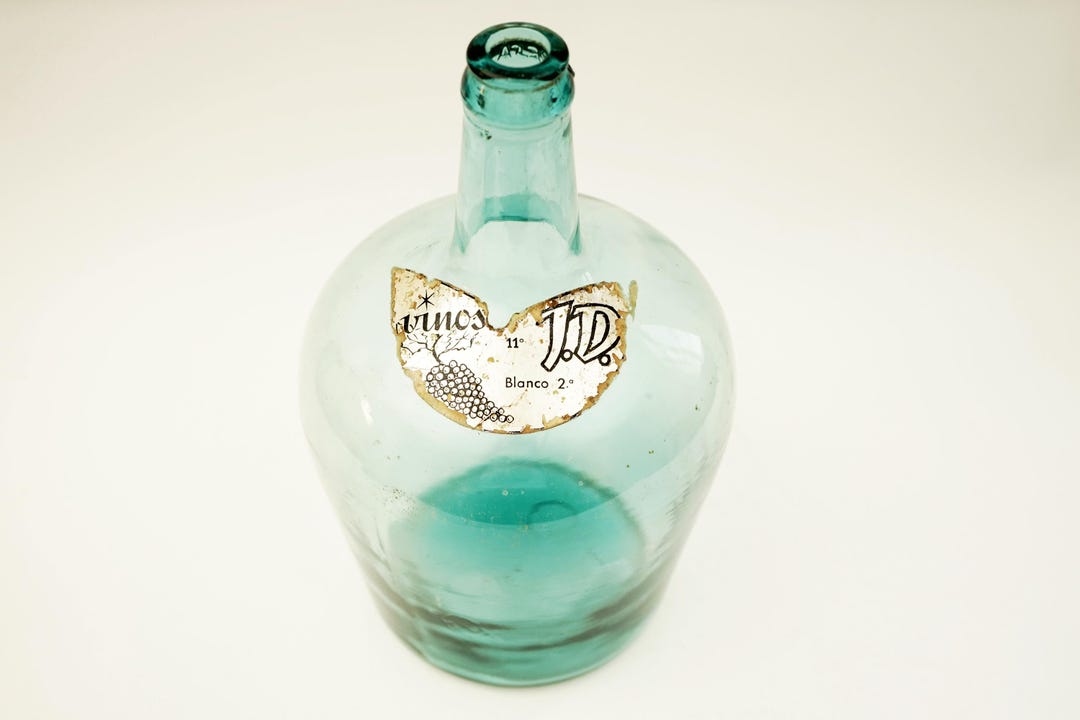 Vintage Demijohn Viresa Glass Bottle / Farm House Style / Garden Decor ...