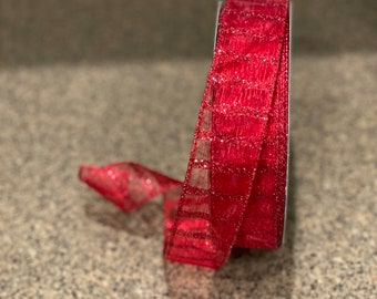 Cherry Red Wired Taffeta Ribbon Made in France 3 Widths to - Etsy