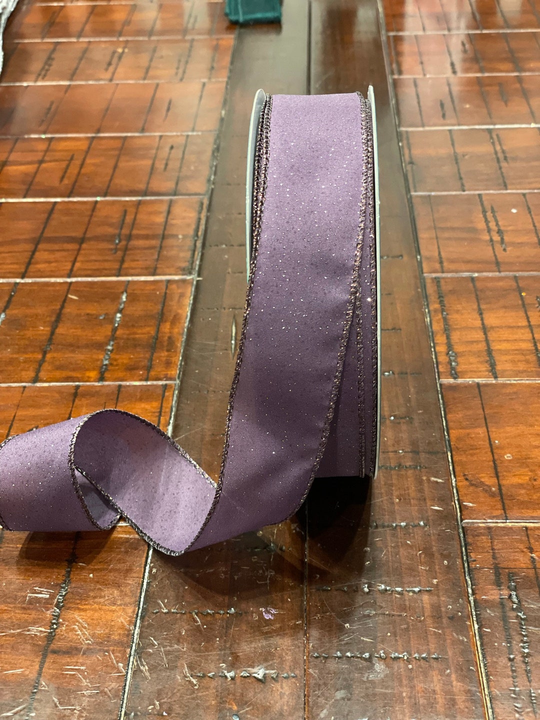 1.5" Purple Wired Ribbon - Etsy