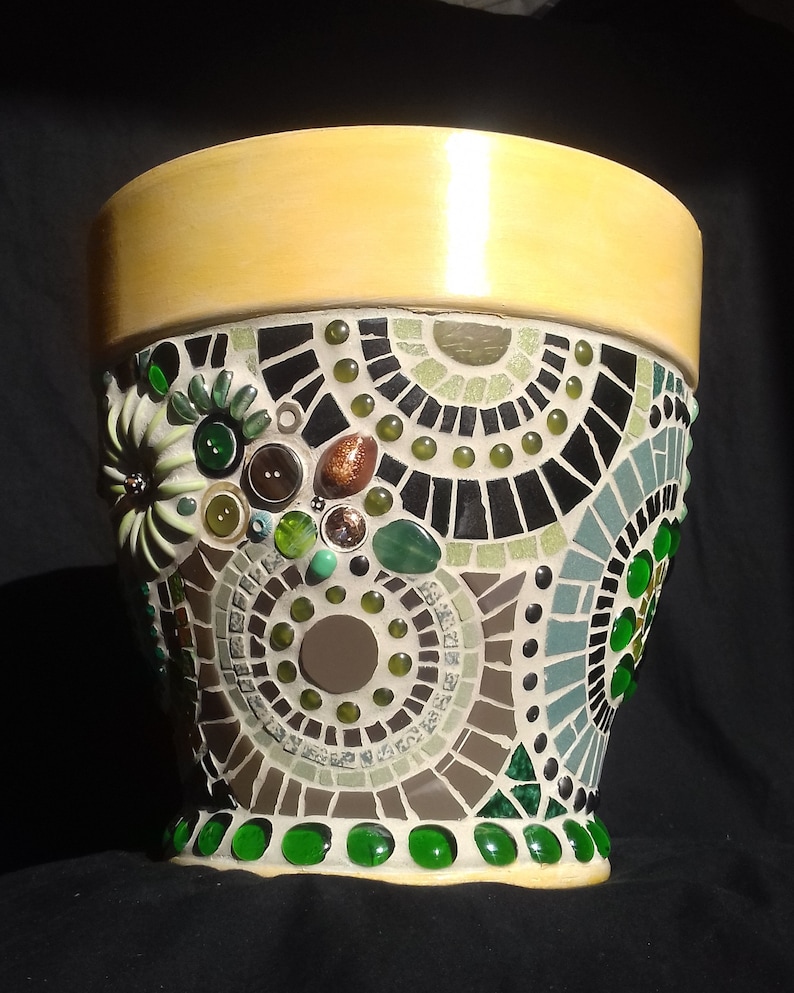 Mosaic Plant Pot - Etsy