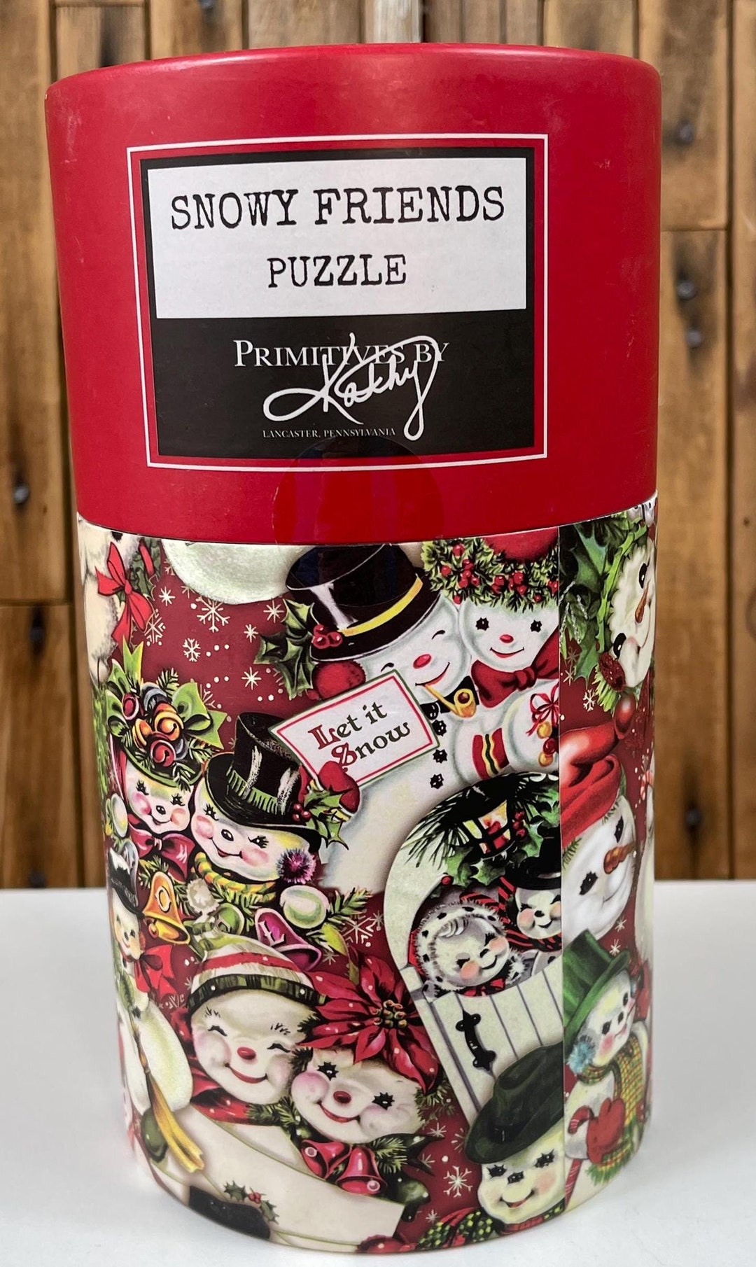Vintage Retro Snowy Friends Puzzle by Primitives by Kathy - Etsy