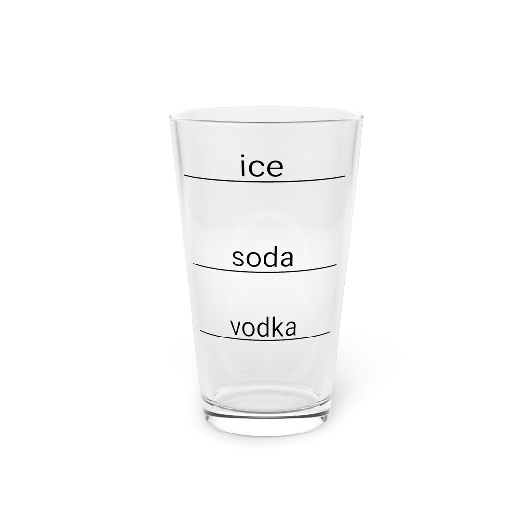 Vodka Soda Pint Glass, 16oz - Etsy