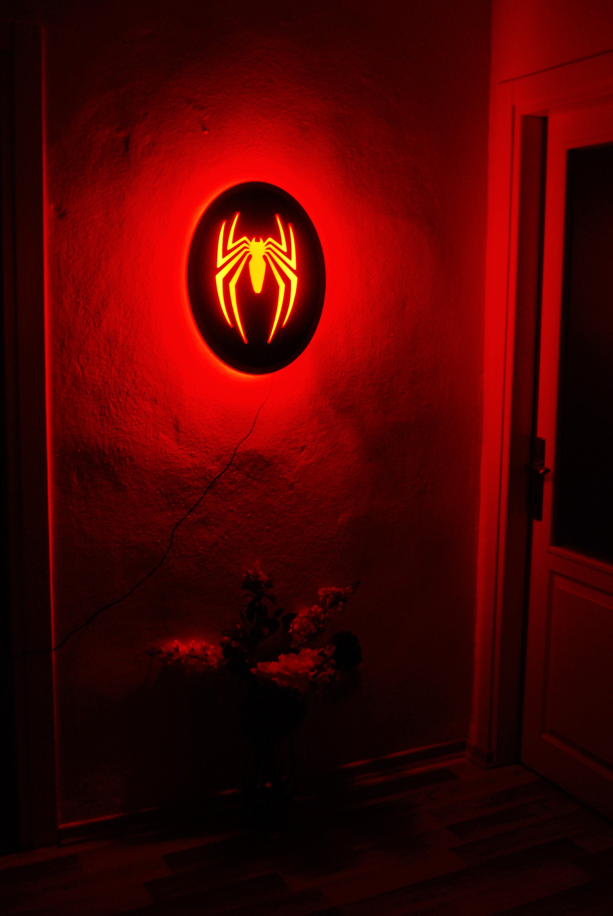 Spiderman Led Lights Wall Decoration - Etsy