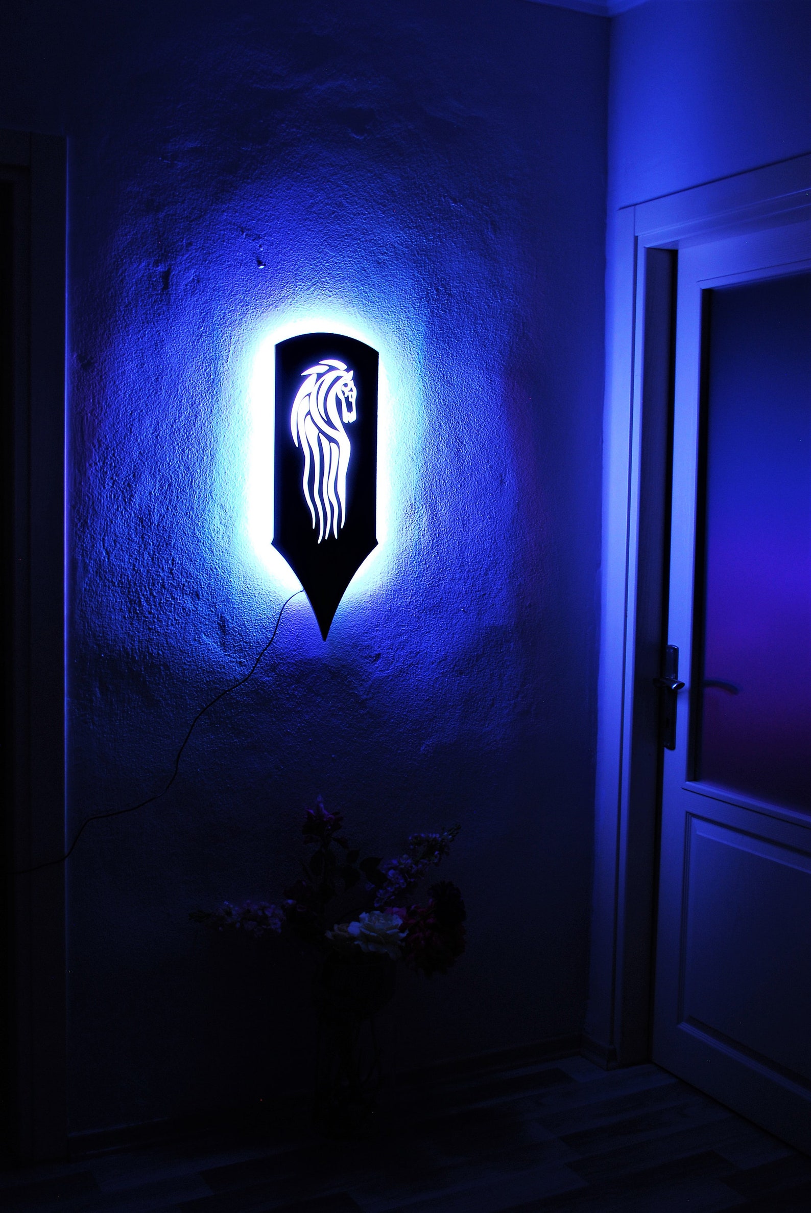 Lord of the Rings Rohan Flag Shield Led Wall Decoration - Etsy